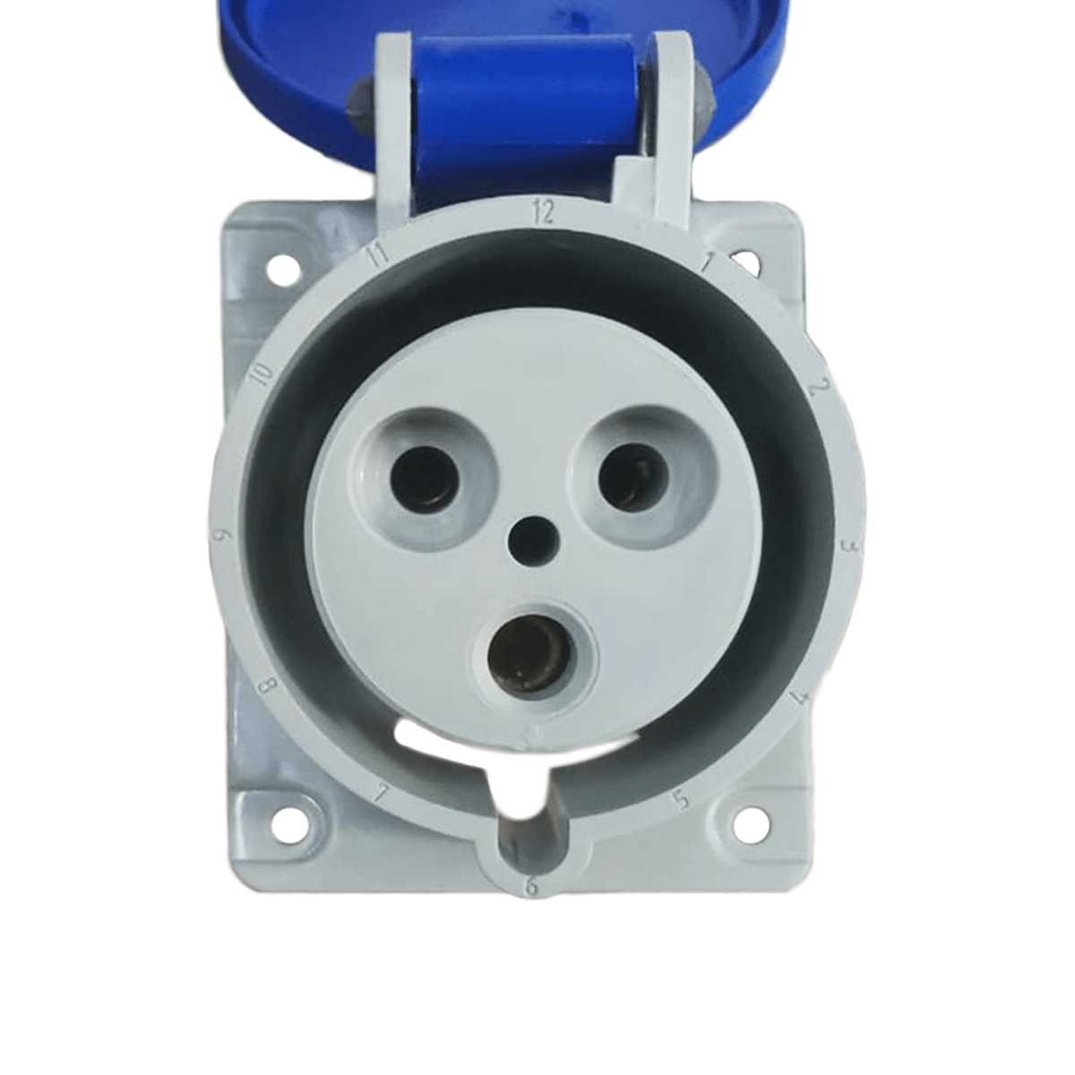 Steck Tomada 16A 2P+T Az Embutir - Steck Tomada 16A 2P+T Az Embutir - Steck