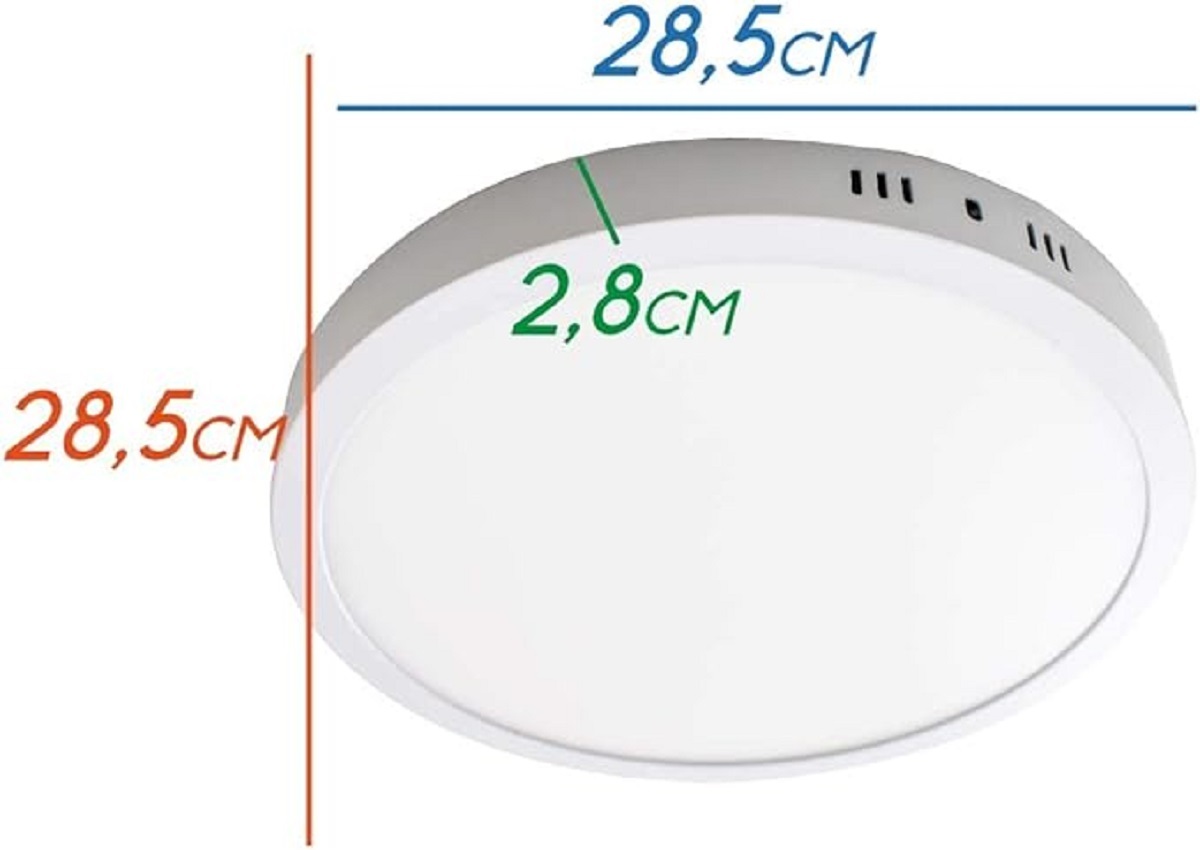 Placa Led Sobrepor 24W Elgin Redonda 6500K - Placa Led Sobrepor 24W ...