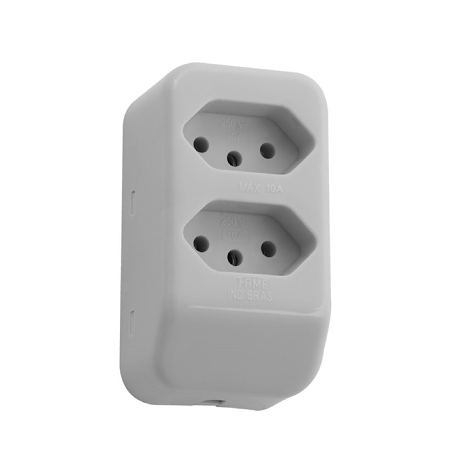 Tomada Multipla Fame 2Tom 3P Cz 10A - Tomada Multipla Fame 2Tom 3P Cz ...