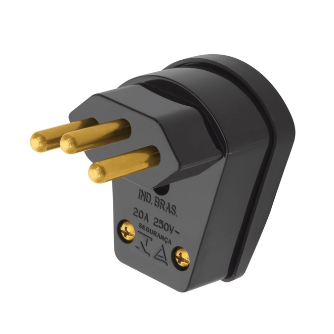 Fame Plug Triangular 2P+T 20A Pt - Fame Plug Triangular 2P+T 20A Pt - FAME