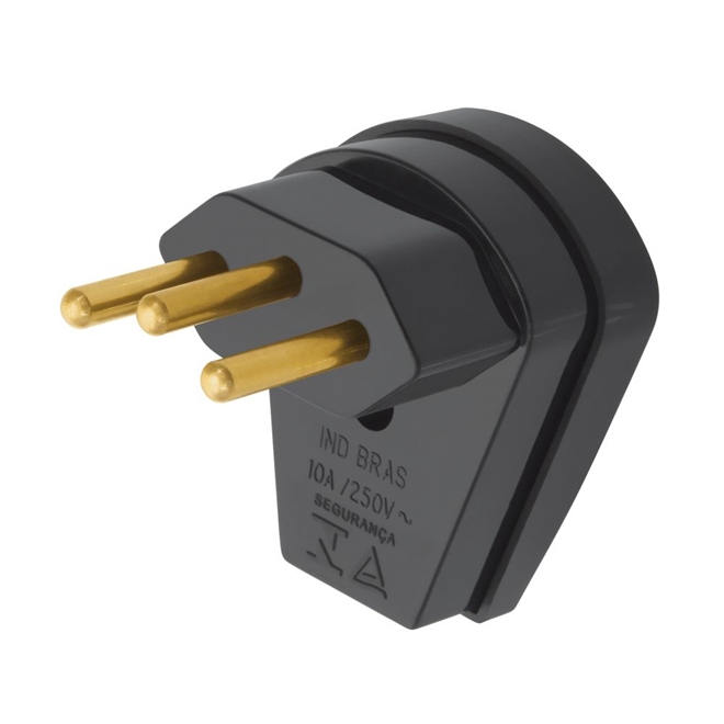 Fame Plug Triangular 2P+T 10A Pt - Fame Plug Triangular 2P+T 10A Pt - FAME